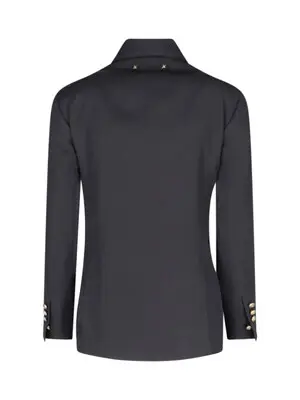 Balmain Double-breasted Cashmere Blazer - Black