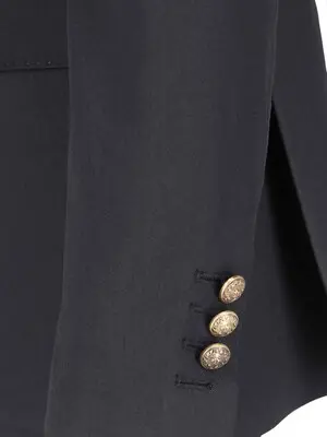 Balmain Double-breasted Cashmere Blazer - Black