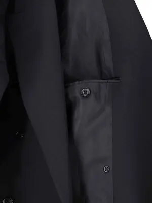 Kiton Double-breasted Cashmere Blazer - Black