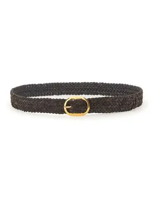 TOM FORD Woven Leather Belt - Brown