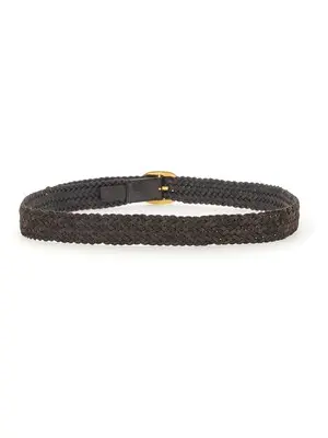 TOM FORD Woven Leather Belt - Brown