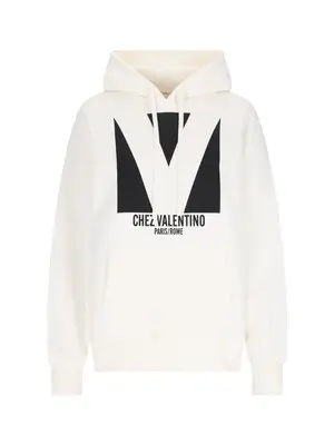 Valentino Garavani Chez" Hoodie - White