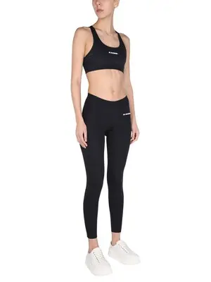JIL SANDER Logo Print Leggings - Black