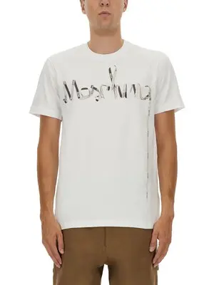 Moschino Printed Cotton T-shirt - White