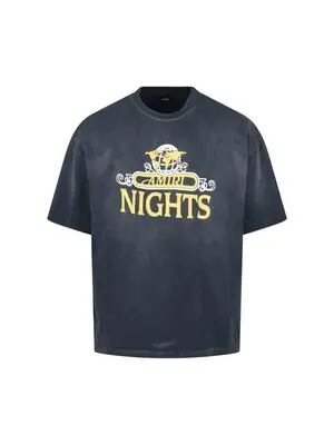 Amiri Nights" Logo T-shirt - Black