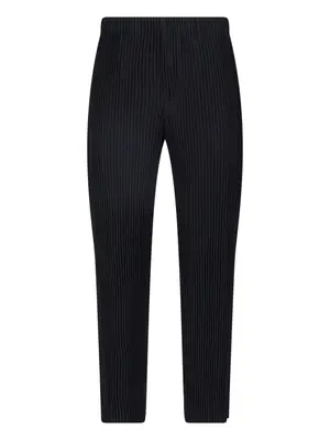 Issey Miyake Pleated Straight Leg Pants - Black