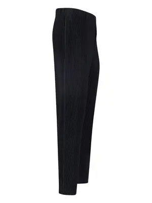 Issey Miyake Pleated Straight Leg Pants - Black