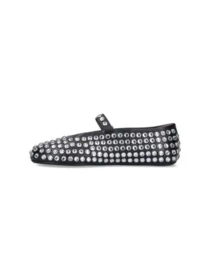 Alaïa Ballet Flats With Rhinestones