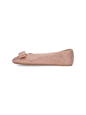 Alaïa Ballet Flats With Rhinestones - Pink