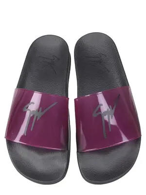 GIUSEPPE ZANOTTI Slide Sandals With Logo