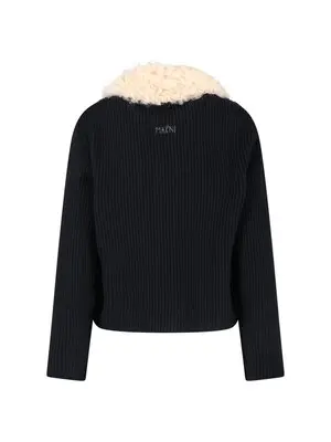 Marni Cardigan With Sheepskin Collar