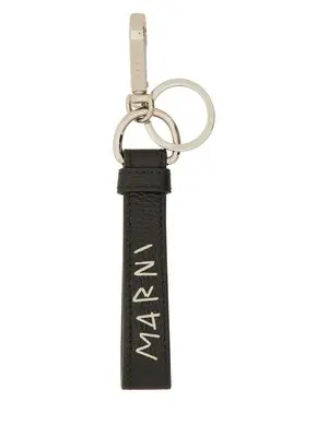 Marni Keychain With Embroidery - Black