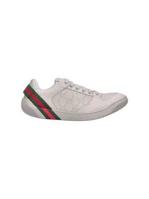 Gucci Screener "gg" Fabric Insert Sneakers - Gray