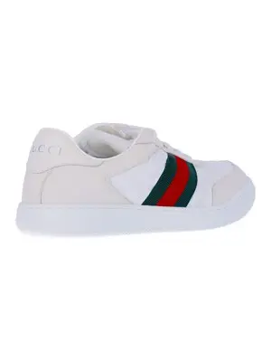Gucci Screener "gg" Fabric Insert Sneakers - White