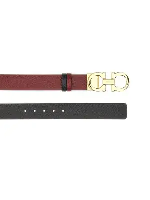 FERRAGAMO Reversible Belt - Bordeaux