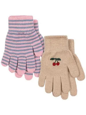 KONGES SLØJD Gloves Set Of 2 Pairs - Multicolour