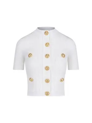 Balmain Short Sleeve Cardigans For Women