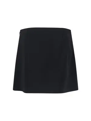 COURREGES Logo Mini Skirt - Black