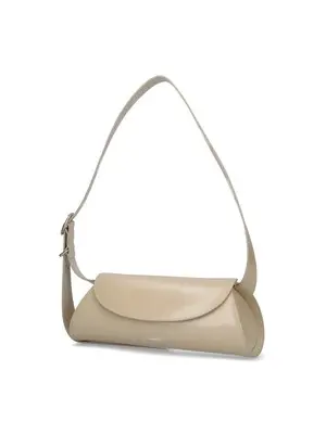 JIL SANDER Small 'cannolo' Shoulder Bag - Cream