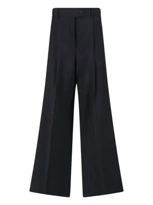 Sportmax Virgin Wool Trousers - Black