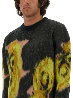 MSGM Underground Pixelled Roses' Jersey - Multicolour