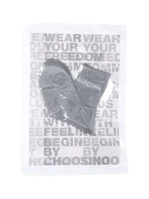 Comme Des Garçons Logo Socks - Gray