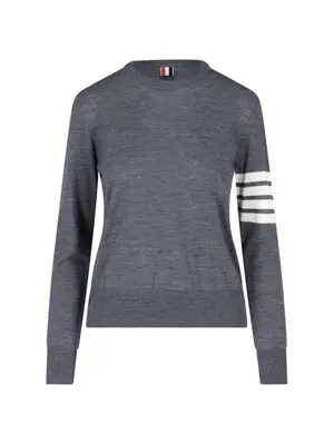 Thom Browne 4-bar Merino Wool Jumper - Gray