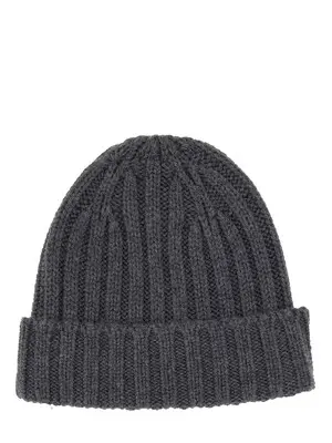 Aspesi Ribbed Beanie - Grey