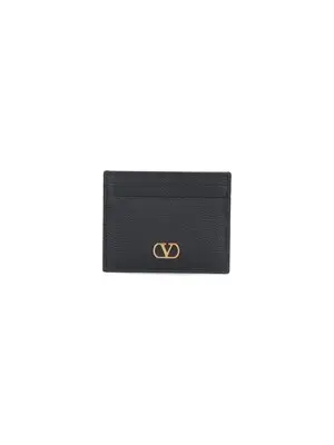Valentino Garavani Vlogo Signature" Card Holder - Black