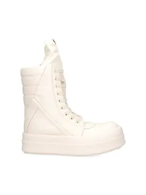 Rick Owens Mega Geobasket High-top Sneakers - White
