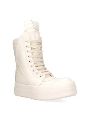 Rick Owens Mega Geobasket High-top Sneakers - White