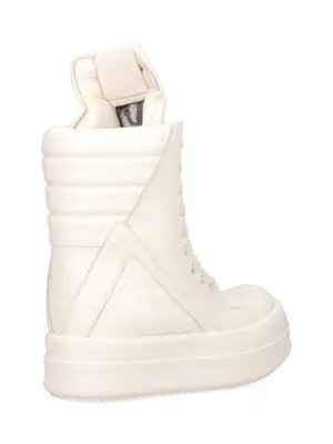 Rick Owens Mega Geobasket High-top Sneakers - White