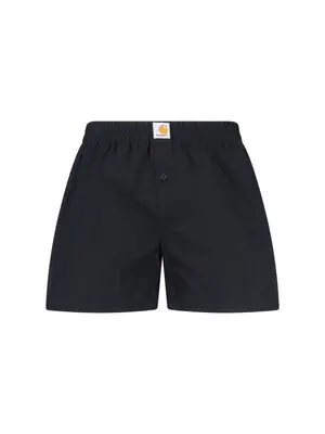 Carhartt Work In Progress Logo Boxer Shorts Black