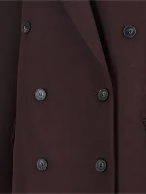 THE FRANKIE SHOP Jane Double-breasted Coat - Brown