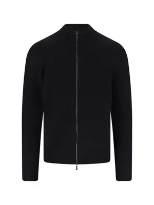 DRUMOHR Wool Zip Cardigan - Black