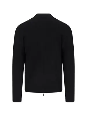 DRUMOHR Wool Zip Cardigan - Black