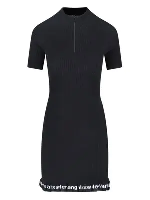 Alexander Wang Logo Midi Dress - Black