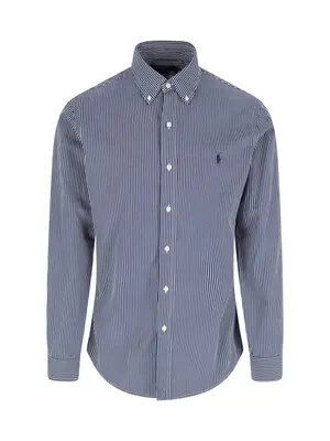Sibel Saral Polo Ralph Lauren Striped Cotton Shirt - Blue
