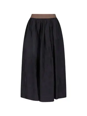 AMI Paris AMI Alaïa Midi Denim Skirt Black