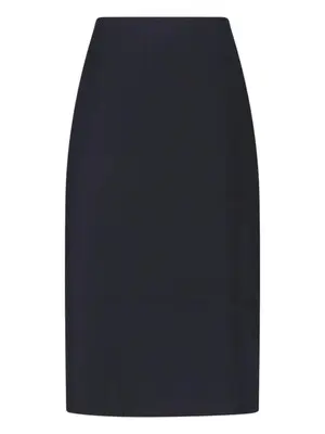 AMI Paris Alaïa Midi Denim Skirt - Black