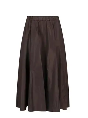 Alaïa Midi Denim Skirt - Brown