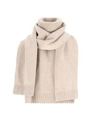 Lvir Scarf With Wool Blend Collar - Beige