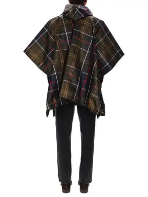 Barbour Poncho With Tartan Pattern - Multicolour