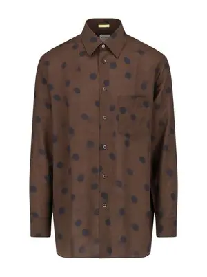 P.a.r.o.s.h Polka Dot Shirt - Brown