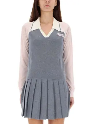 Casablanca Long Sleeve Tennis Polo Shirt - Silver
