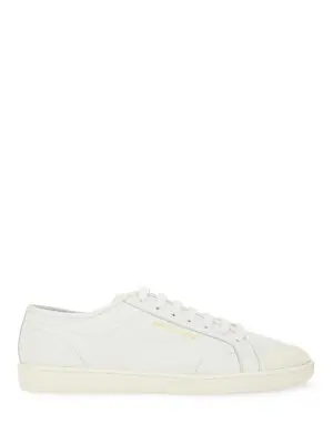 Saint Laurent Smooth Leather Sneakers - White