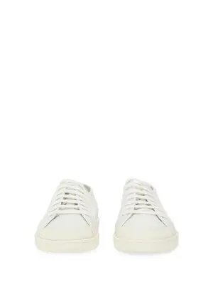 Saint Laurent Smooth Leather Sneakers - White