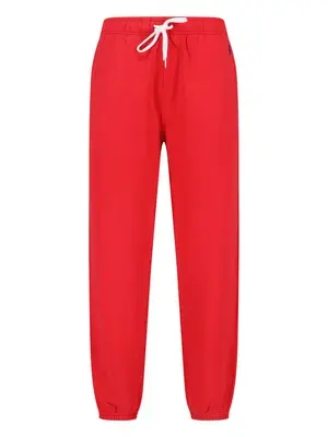 Rick Owens Viscose Blend Track Pants Red