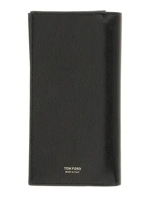 TOM FORD Vertical Leather Wallet - Black