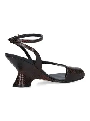 Dries Van Noten Croc-effect Leather Pumps